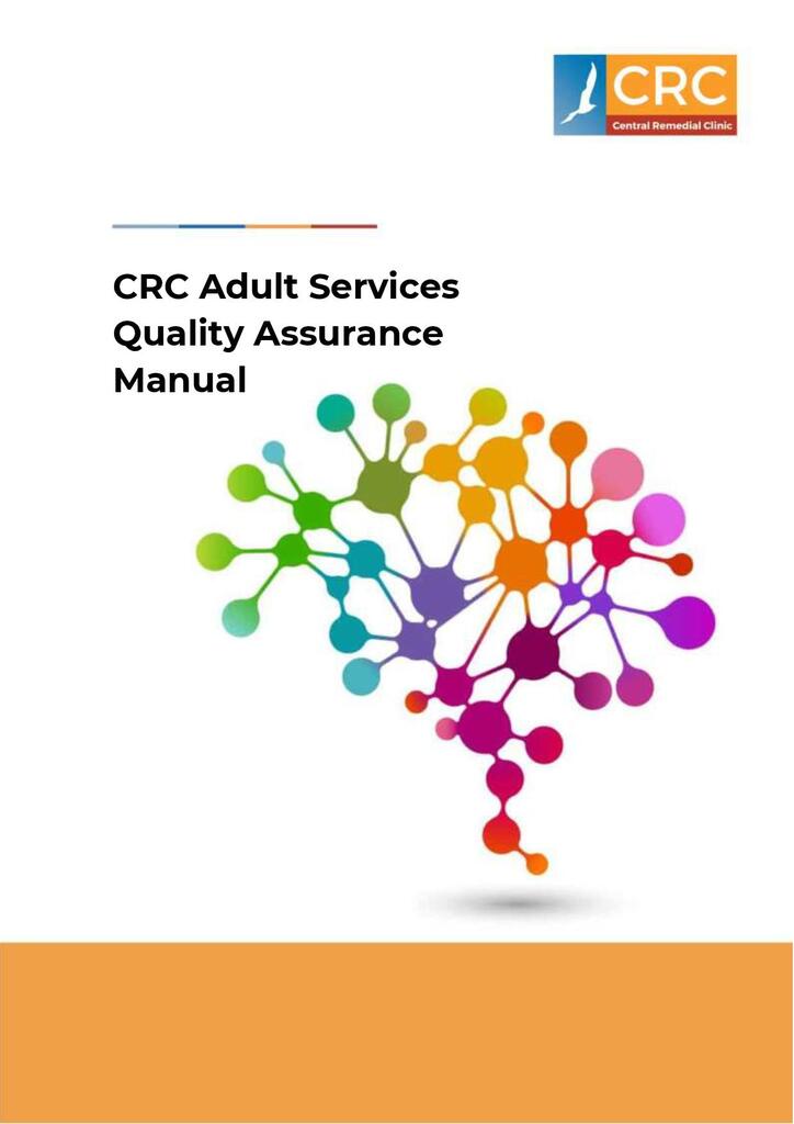 CRC Adult Services QQI Quality Assurance Manual | Central Remedial Clinic